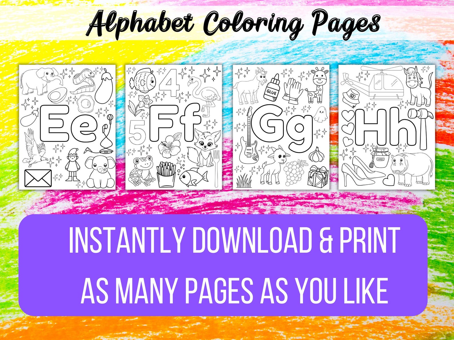 Printable Alphabet Coloring Pages for Kids, Toddlers, Preschoolers ...