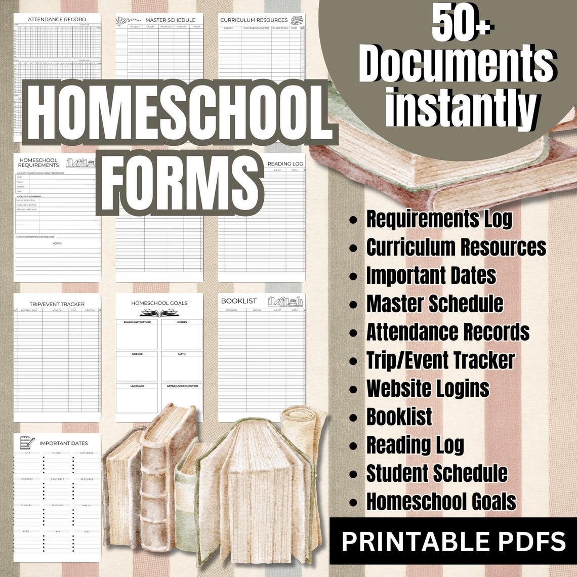 Homeschool Organization Printable: Curriculum, Planner, Schedules ...