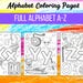 Printable Alphabet Coloring Pages for Kids, Toddlers, Preschoolers ...