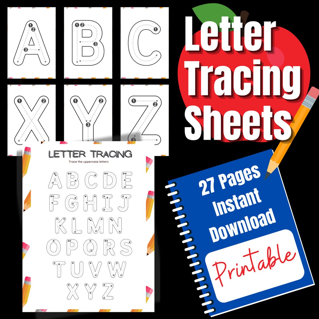 Letter Tracing Worksheets - Alphabet Practice Activity Printable for ...
