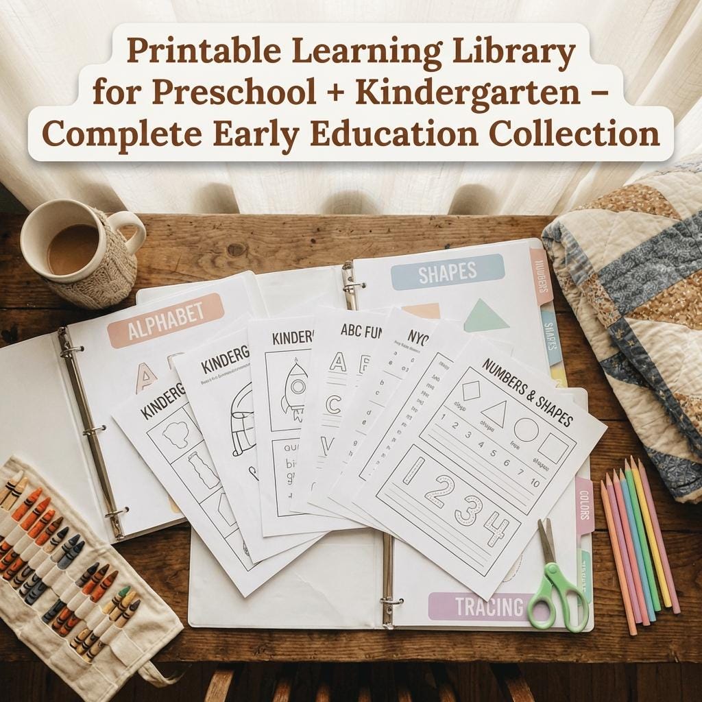 Preschool Pre-k Kindergarten Bundle Curriculum: 200+ Printable ...