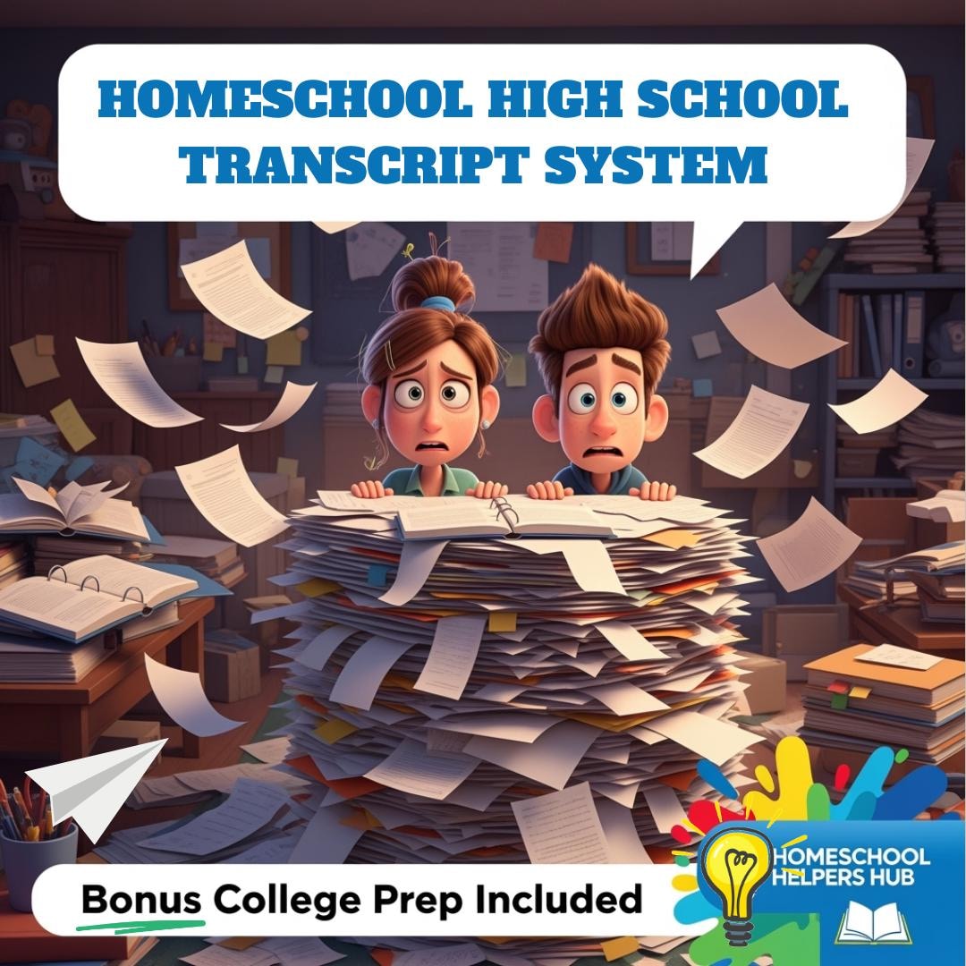 Homeschool High School Transcript System With College Prep Bundle ...