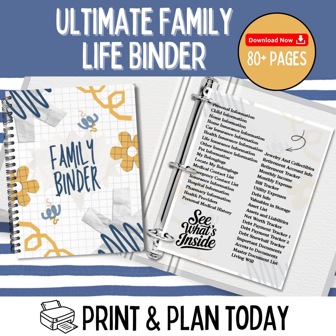Ultimate Family Life Binder: Printable Family Organizer PDF for Parents ...