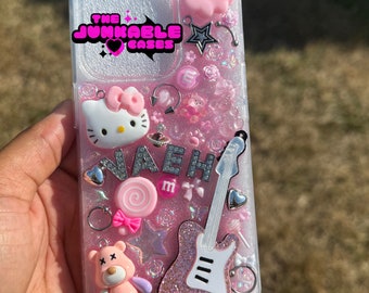 Pink Themed Junk Phone Case - Etsy