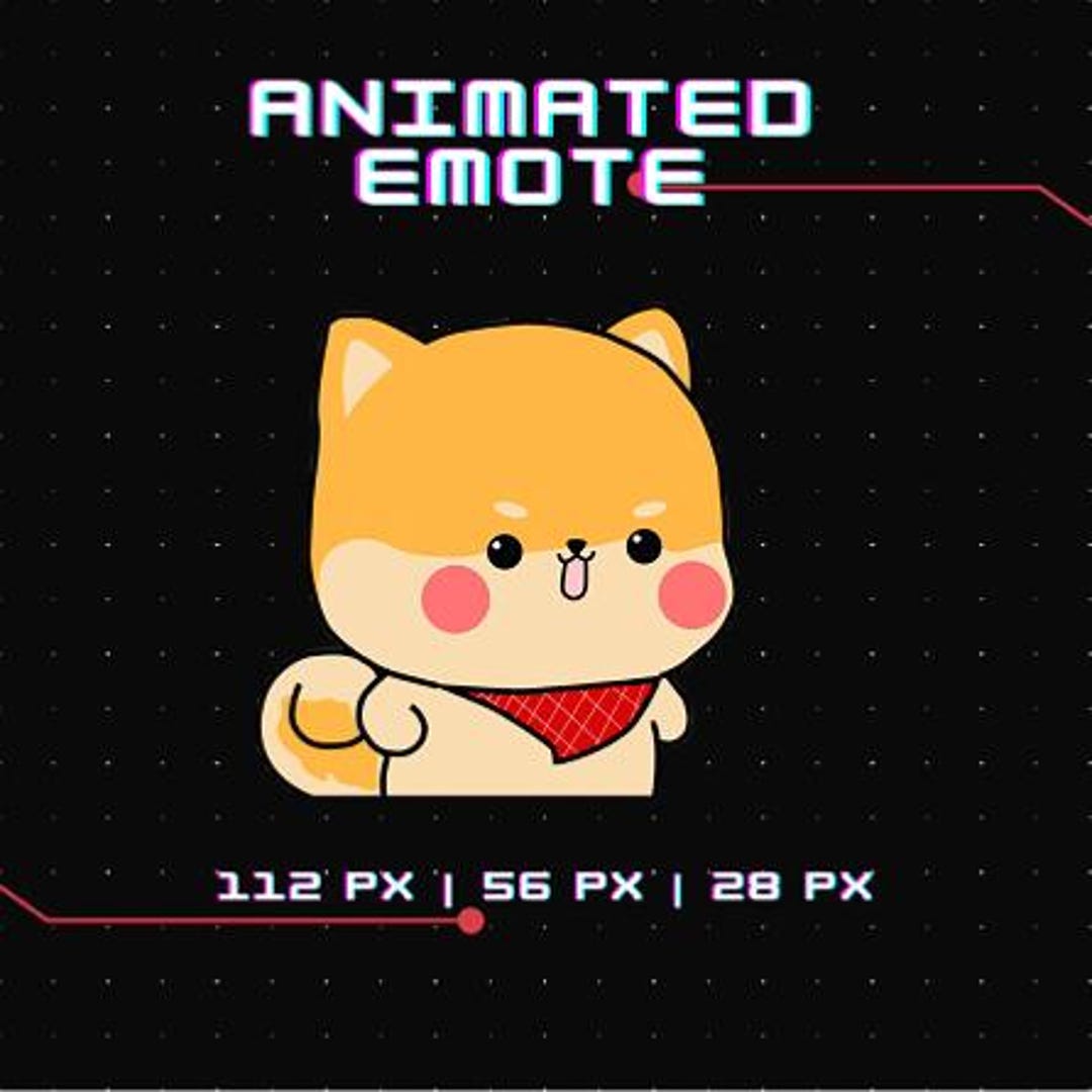 Animated Twitch Emote, Shiba Puppy Emote, Cute Puppy Emote, Kawaii ...