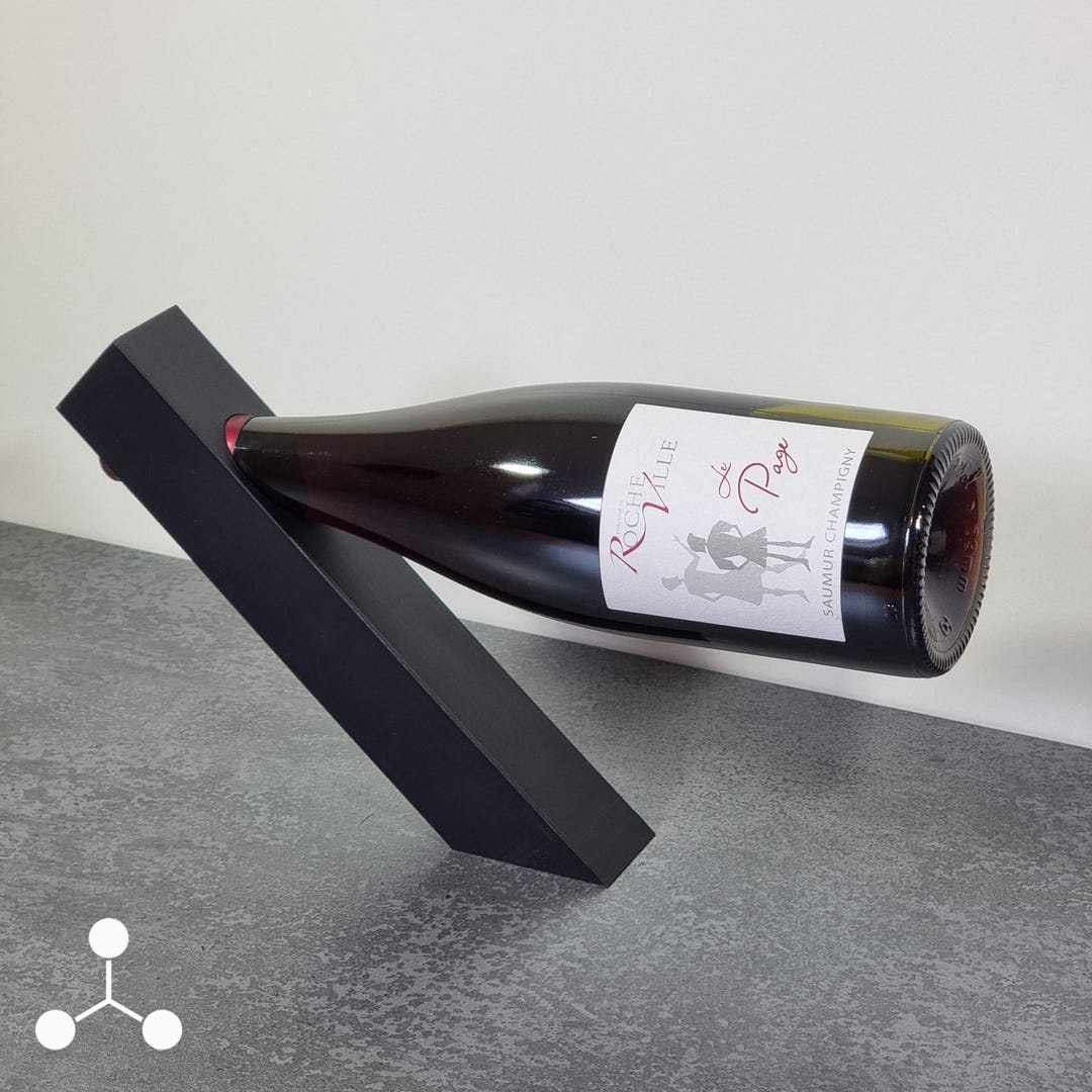 The Monolith – Designer Floating Wine Bottle Holder | Modern Balanced ...