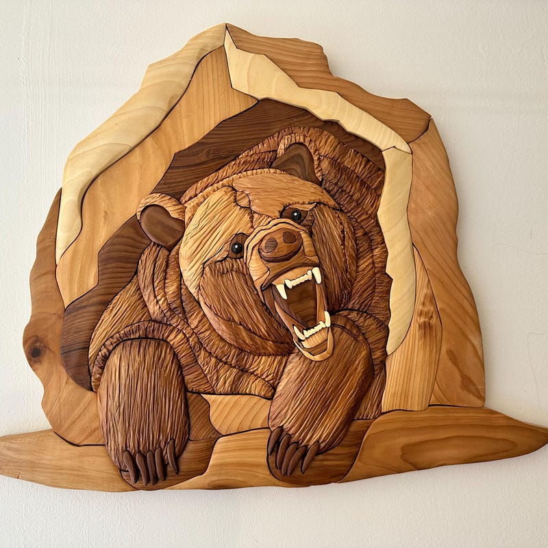 Intarsia Bear - Etsy