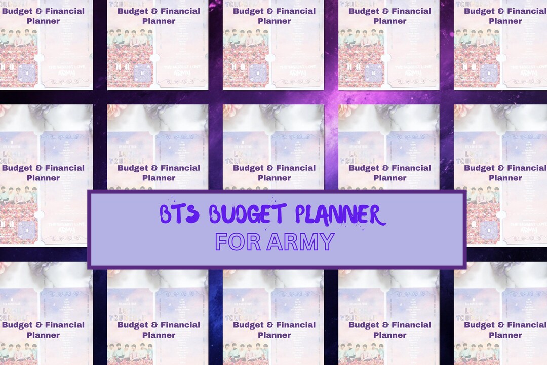 BTS Themed Budget Planner Cute Financial Organizer & Expense Tracker K ...