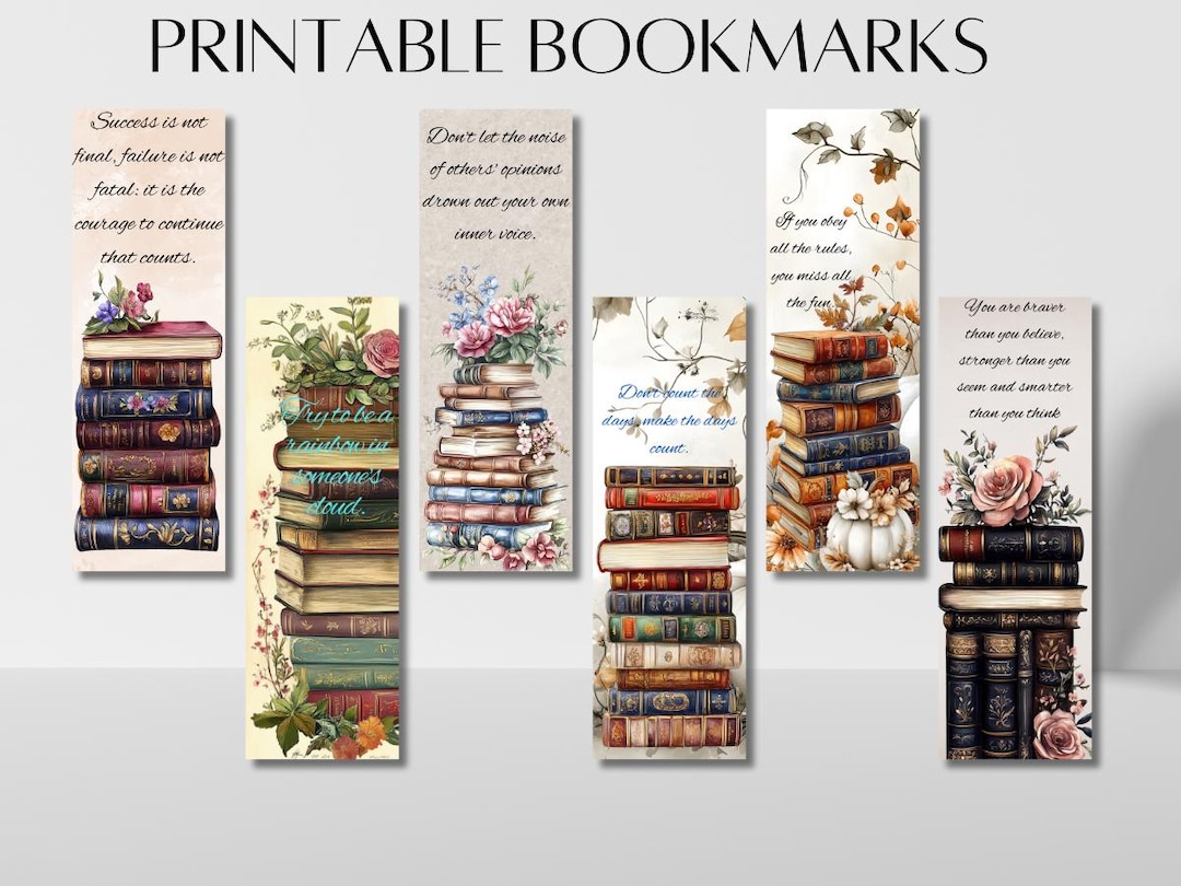 Quoted Printable Bookmarks Inspirational Quote Bookmarks for Readers ...