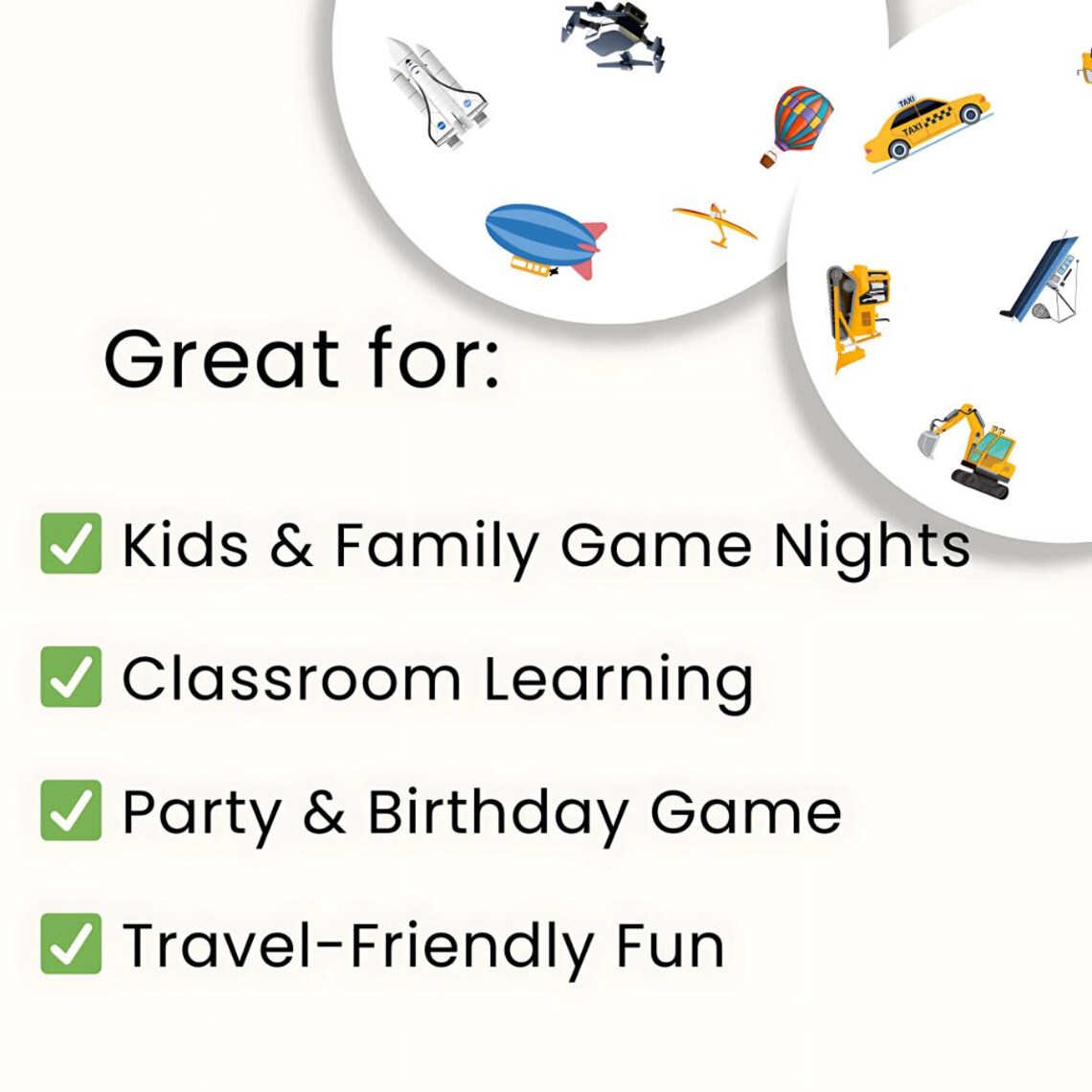 Vehicles & Transportation Dobble / Spot-it Style Game - Etsy