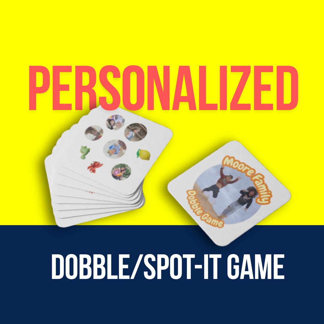 Personalized Photo Dobble Game: Custom Spot-it Cards, Family Fun - Etsy