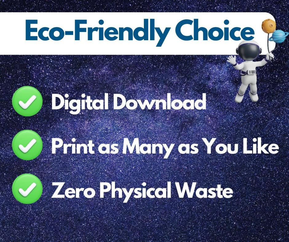 Space Adventure Dobble Game | Fun & Educational Printable Spot It Game ...