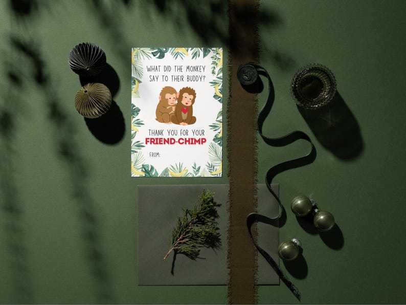 Printable Monkey Valentine Jokes, Kids Joke Valentine, Ape Classroom ...