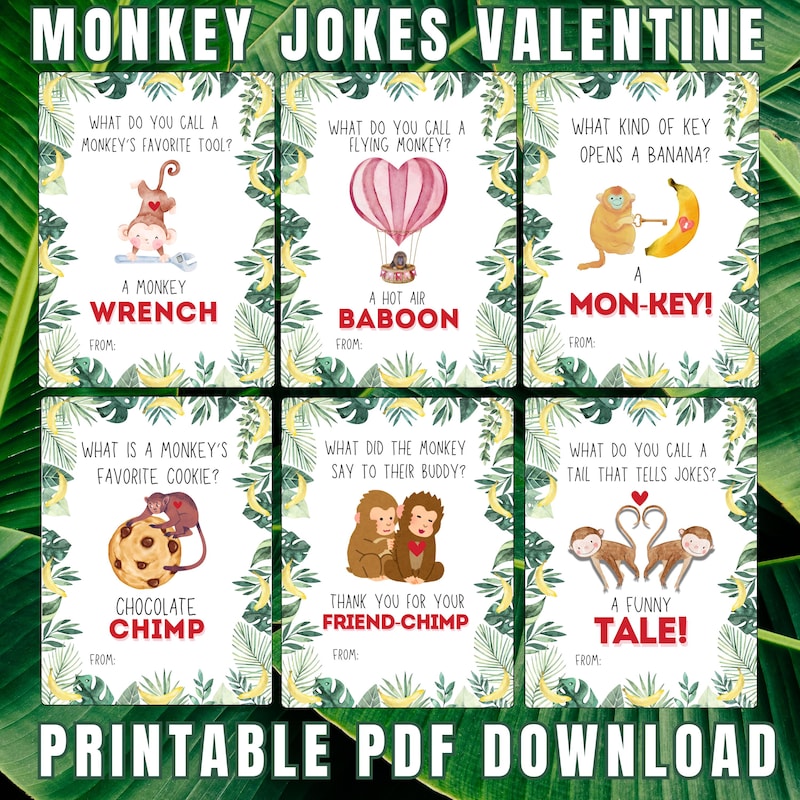 Valentines Day Monkeys - Etsy