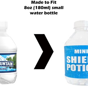 MINI Shield Potion Water Bottle Label – Gamer Birthday, Kids Party ...