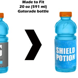 Shield Potion Gatorade Label – Gamer Birthday, Kids Party Décor, Gamer ...