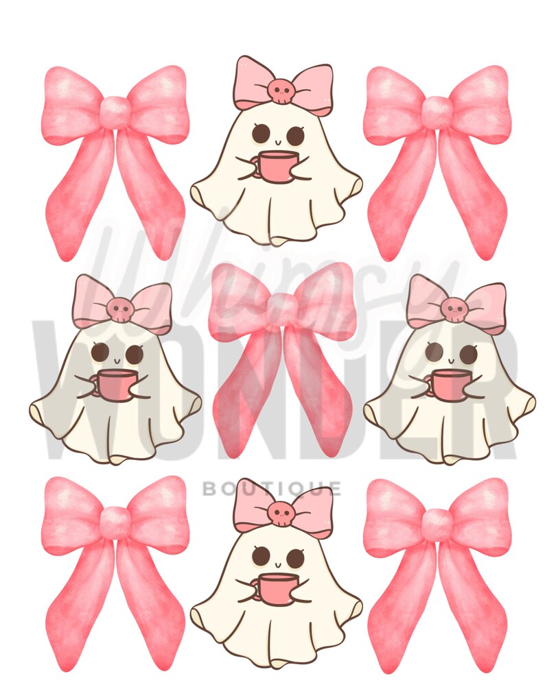 Boujee Ghost Coquette, Halloween Coquette, Pink Bow Halloween, Girl ...