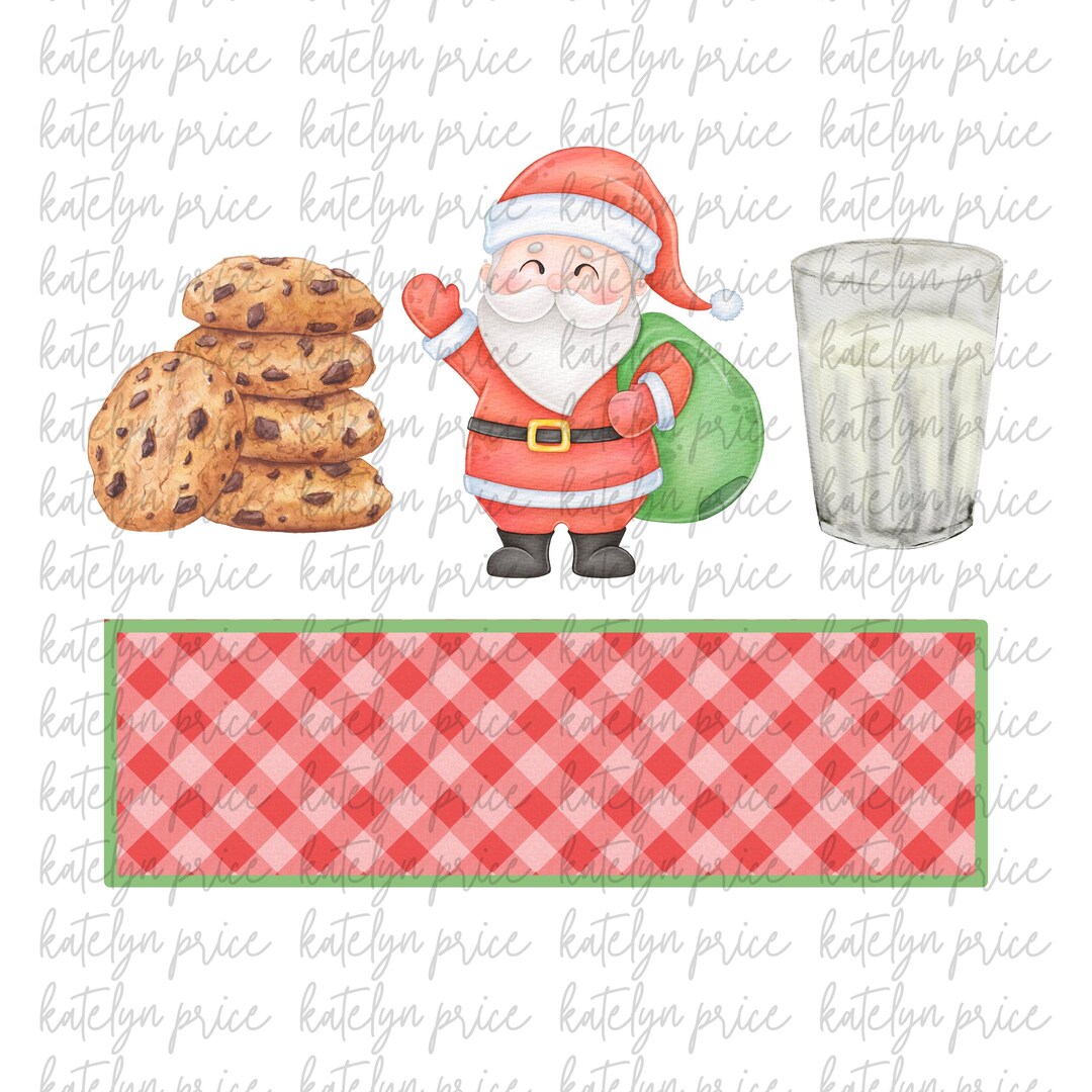 Christmas Png, Santa, Milk and Cookies, Christmas Design for Kids ...