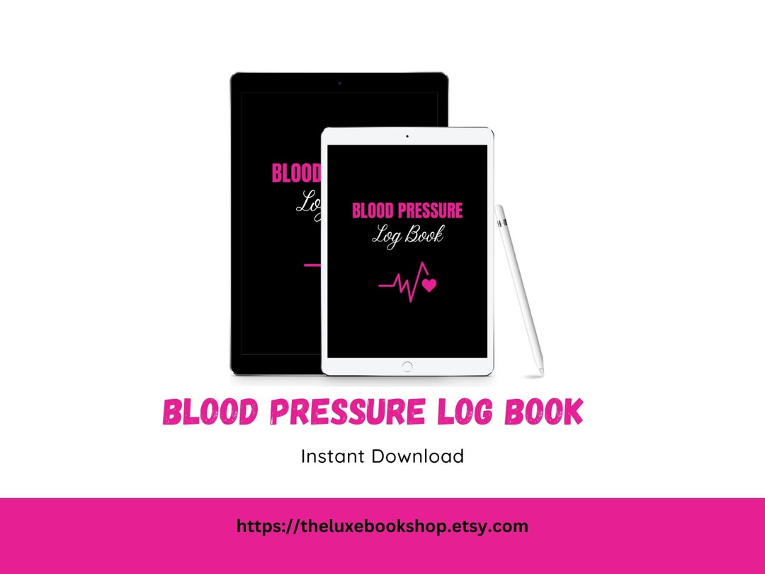 Blood Pressure Log Book Ruled Line, Health Journal, Medical Diary ...