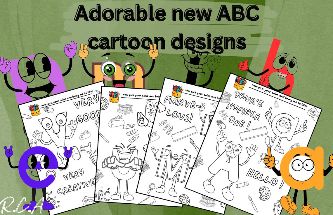 Coloring Book,abc Cartoons Coloring Book, Abc Coloring Book, Coloring ...
