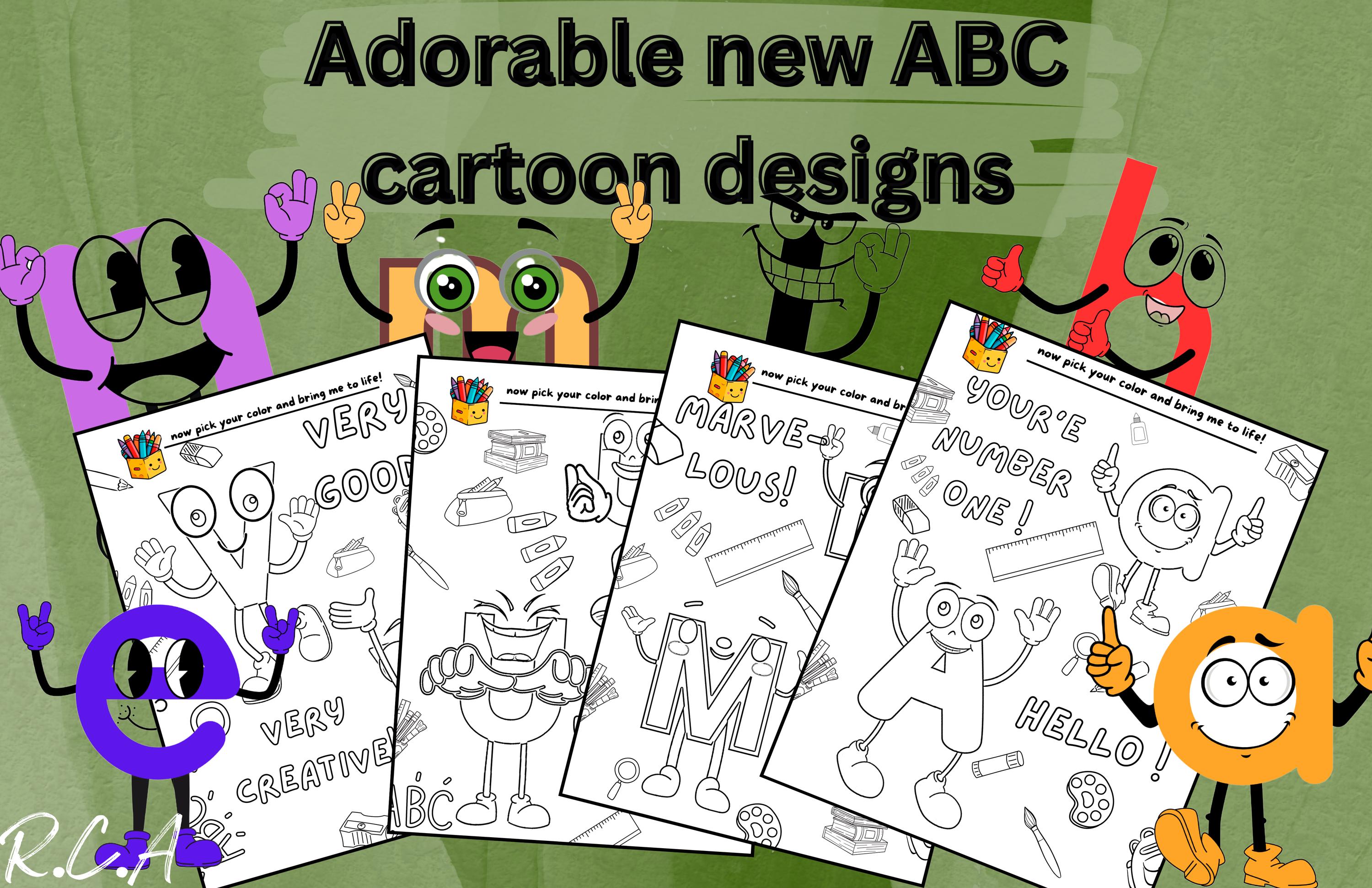Coloring Book,abc Cartoons Coloring Book, Abc Coloring Book, Coloring ...