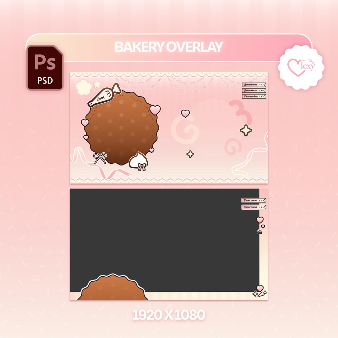 Vtuber Overlay Pink Overlay Template Streamer Template Neapolitan ...