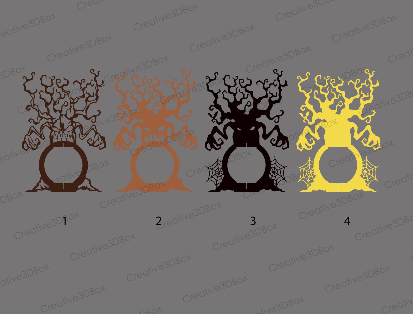 Haunted Tree Lantern SVG, Halloween Spooky Tree Paper Cut, Scary Forest ...