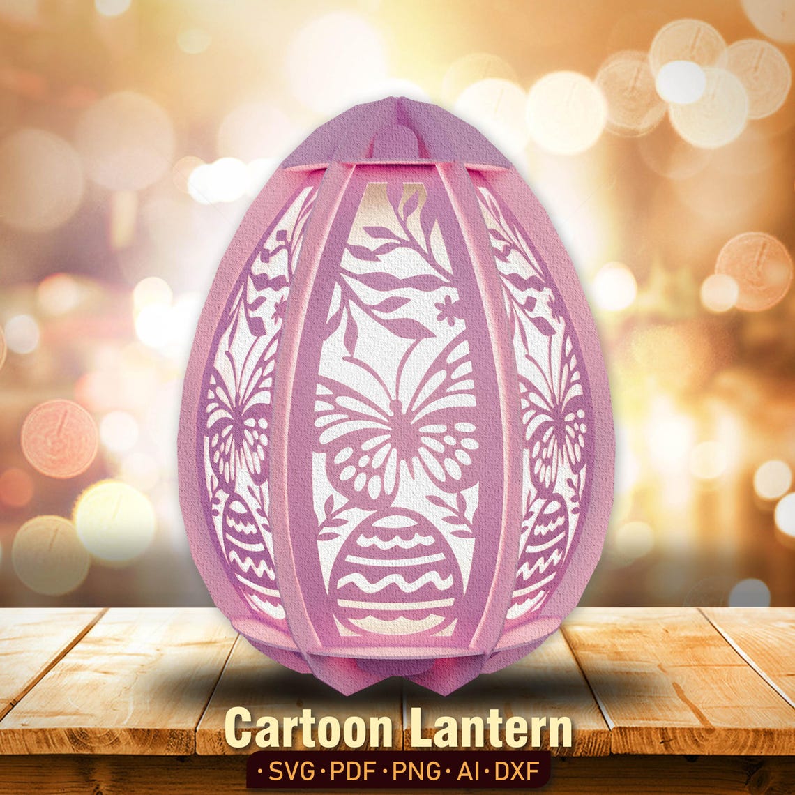 Bunny Lantern Easter Eggs Pop up Paper Cut File | Easter Lantern Egg ...