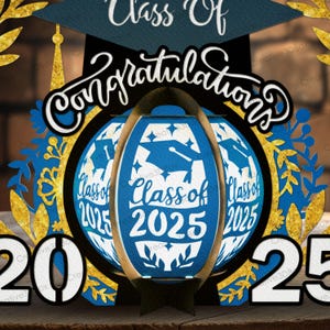 Congratulations Graduation Lantern Paper Cut File | Graduation Shadow ...