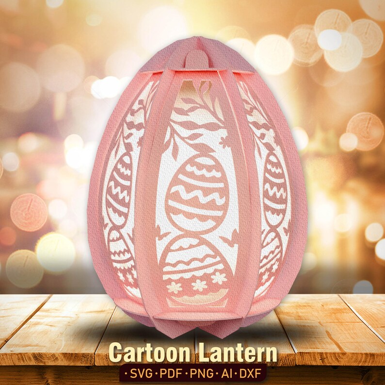 Bunny Lantern Easter Eggs Pop up Paper Cut File | Easter Lantern Egg ...
