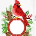 Cardinal Lantern SVG, Christmas Bird Paper Cut Lantern With Pinecones ...