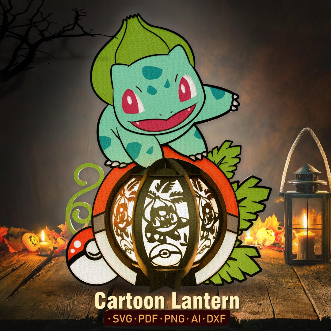 Cartoon Characters Lantern, Cartoon Lantern Paper Cut File, Cartoon ...