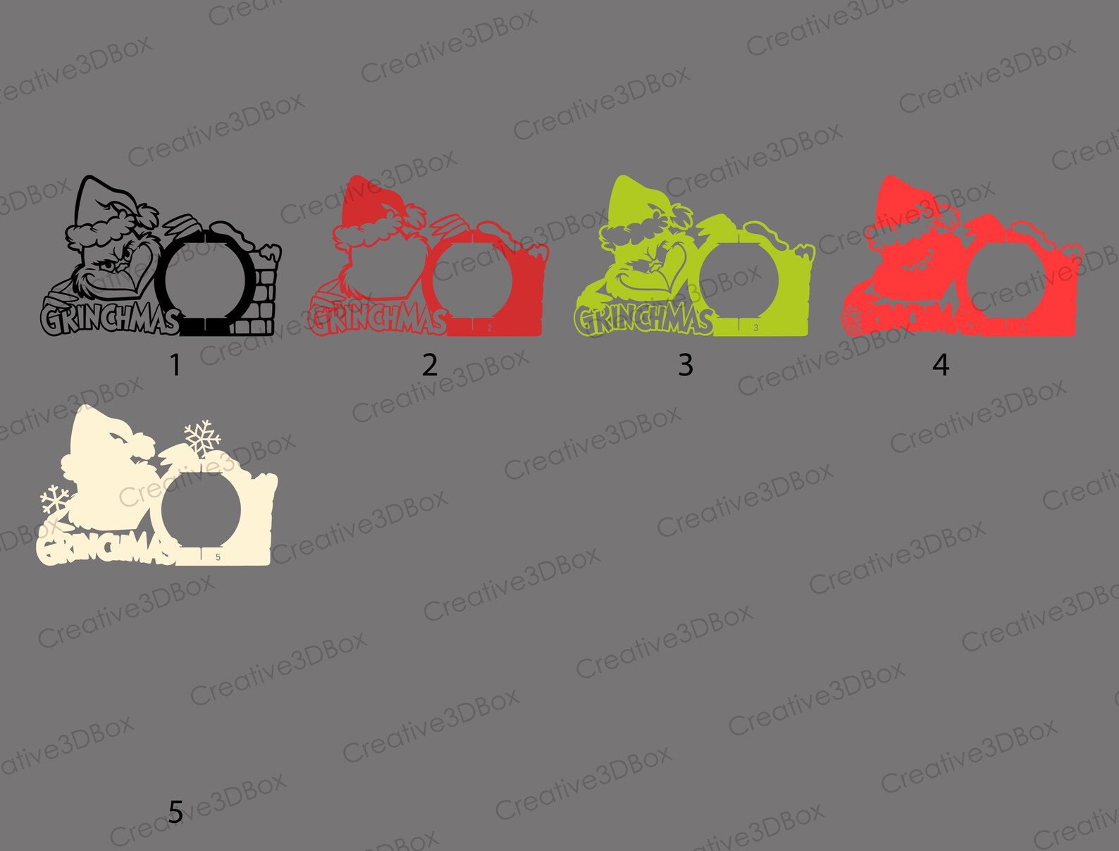 Funny Christmas Lantern SVG Cut File, Grumpy Green Monster in Santa Hat ...