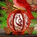 Cardinal Lantern SVG, Christmas Bird Paper Cut Lantern With Pinecones ...
