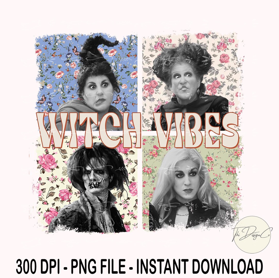 Retro Boho Witch Vibes Hocu Pocu Png, Bad Witches Design Png, Retro ...