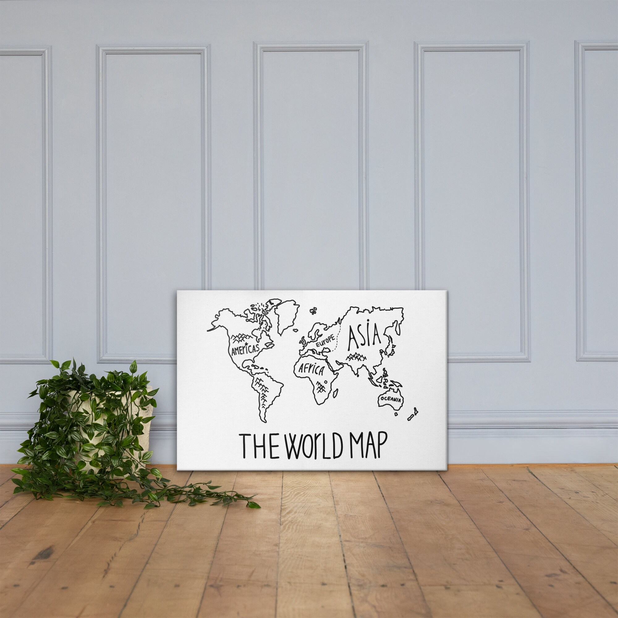 WORLD MAP | Canvas | Classroom Decor | Educational Banner | World Map ...
