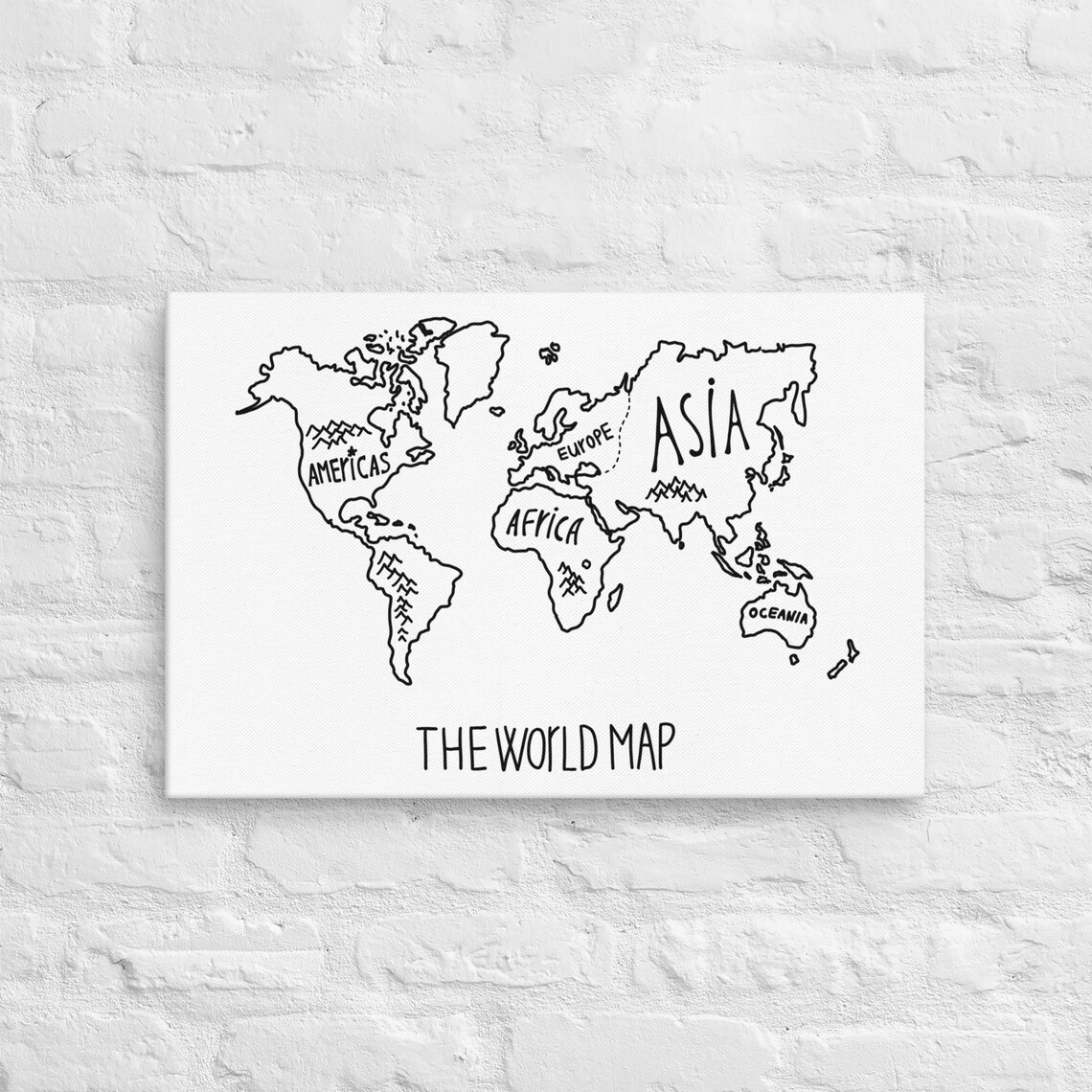 WORLD MAP | Canvas | Classroom Decor | Educational Banner | World Map ...