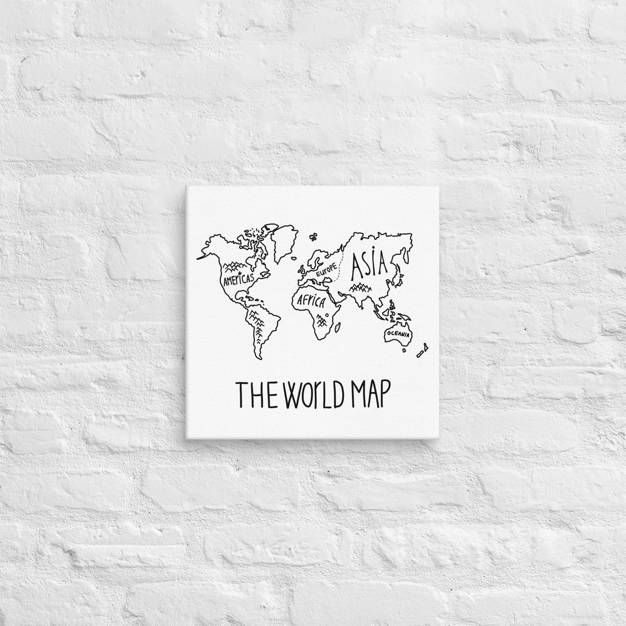 WORLD MAP | Canvas | Classroom Decor | Educational Banner | World Map ...