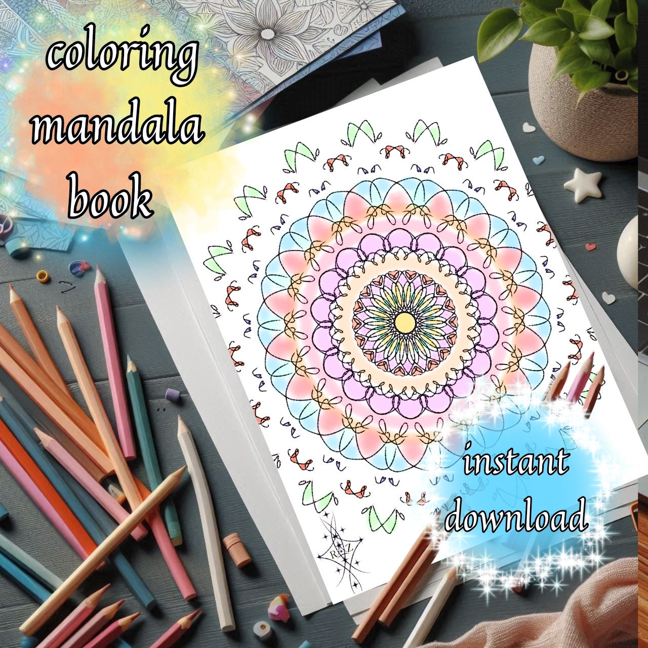 Mandala Coloring Book 5 Unique Designs for You to Color, Express Your ...