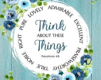 Purple Violet Flowers Farmhouse Inspirational Poster Bible Verse ...