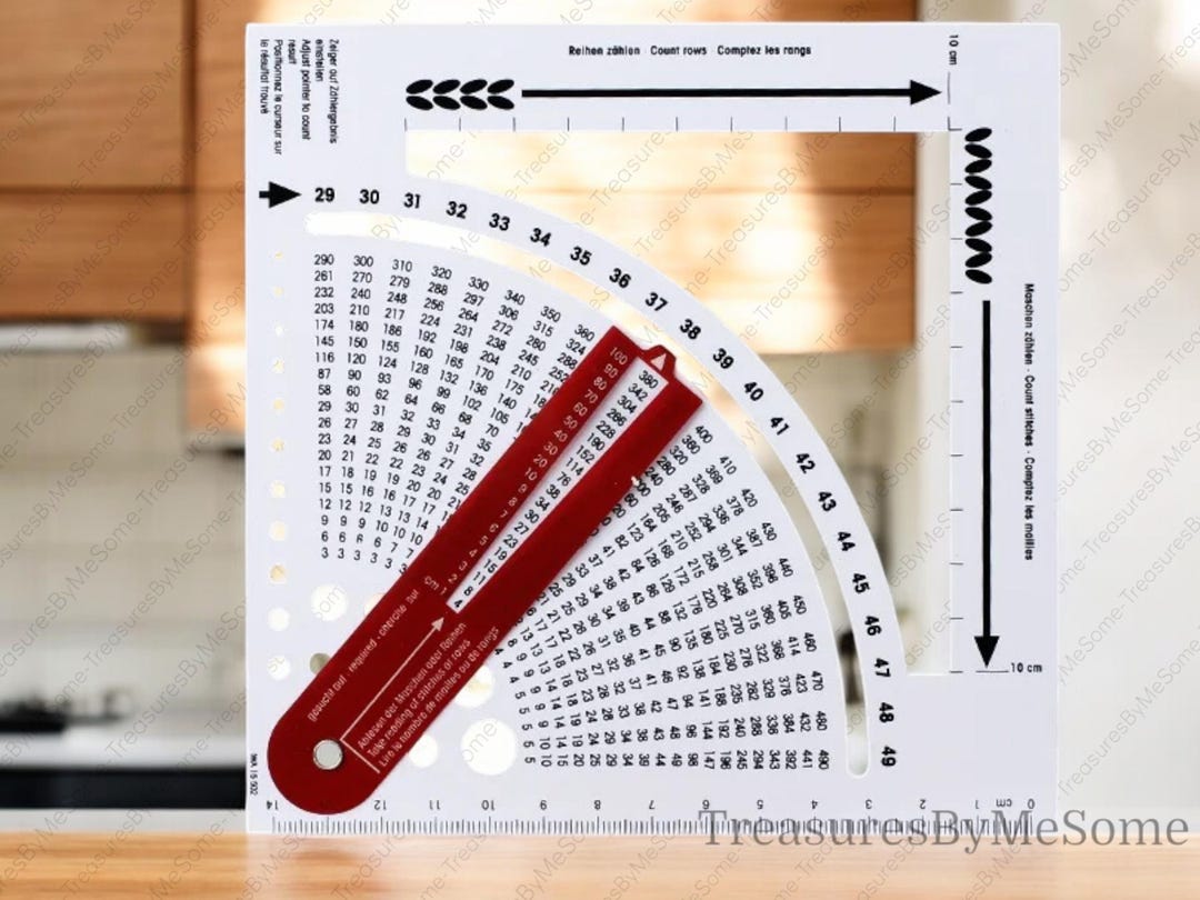 Knitting Gauge Ruler - Knitting Stitch Calculator, Swatch Ruler, Stitch ...