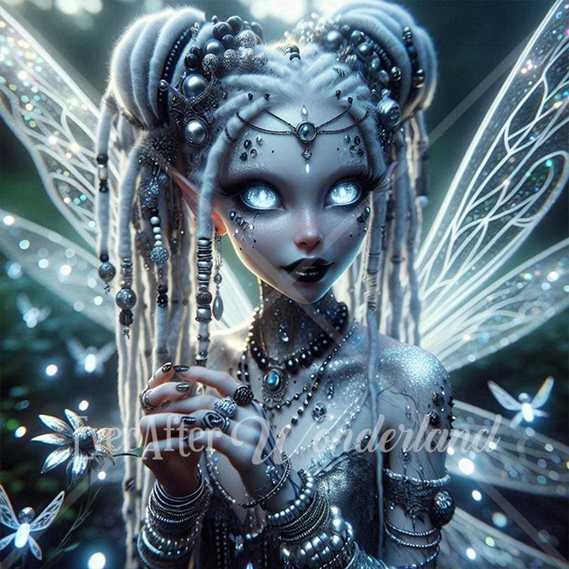 Moonlight Fairy Digital Download, Fantasy Character, D&D, Art Prints ...