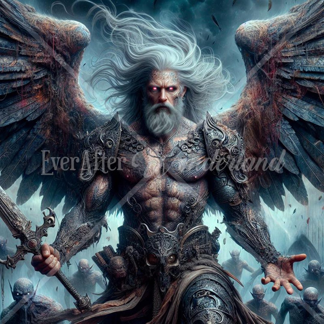 Fallen Archangel Digital Download, Fantasy Character, D&D, Art Prints ...