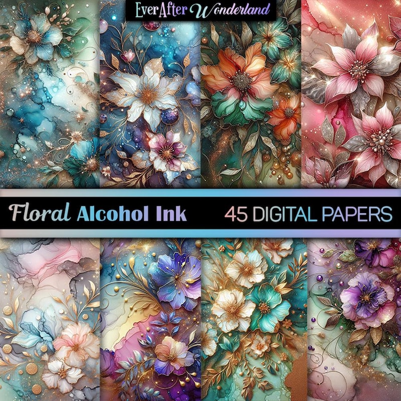 Alcohol Ink Flowers - Etsy