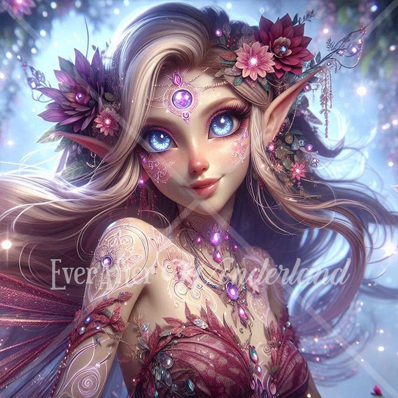 Enchanting Elf Digital Download, Fantasy Character, D&D, Art Prints ...