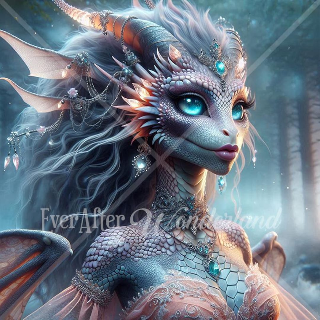 Dragon Lady Digital Artwork, Fantasy Print Download, Dracotaur ...