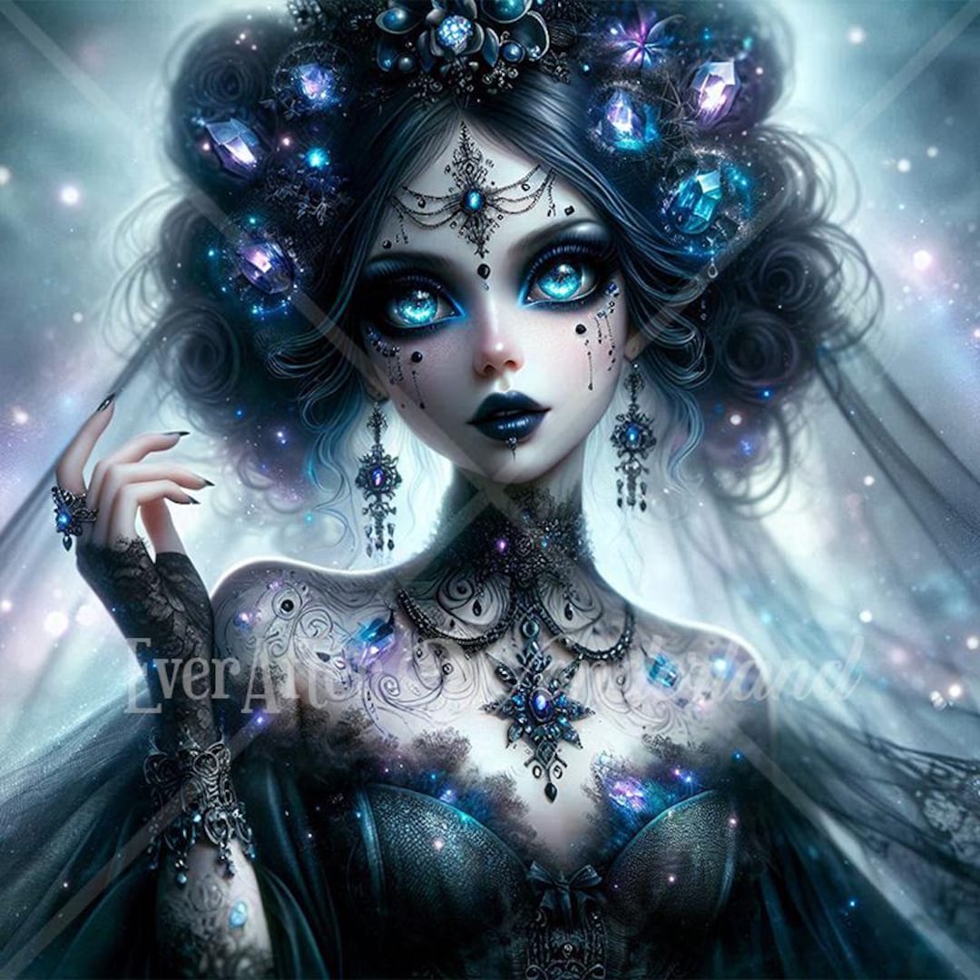 Gothic Lady Digital Download, Fantasy Character, D&D, Art Prints ...