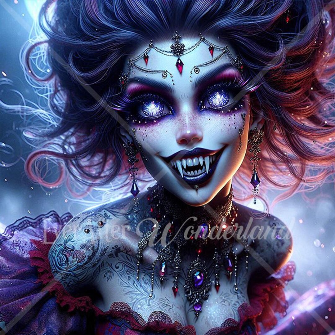 Vampire Digital Artwork, Fantasy Print, Digital Download, Fairytale ...