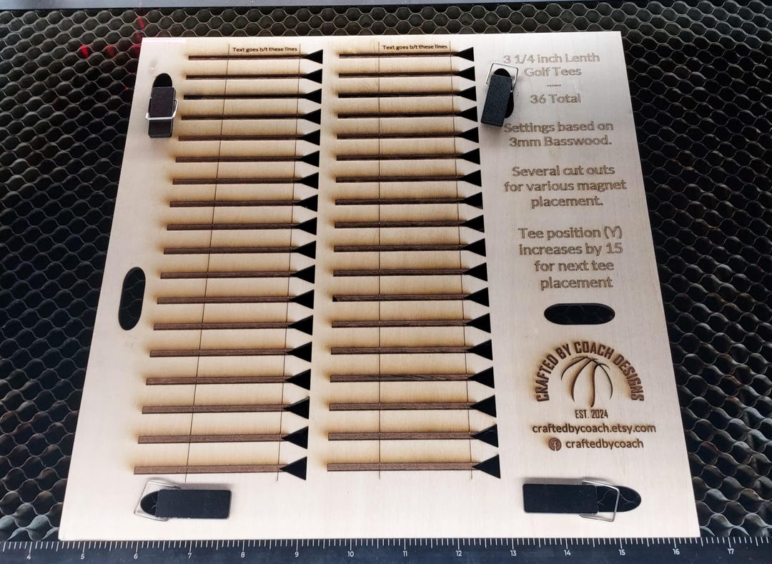 Golf Tee Jig Template for Xtool S1 SVG File - Etsy