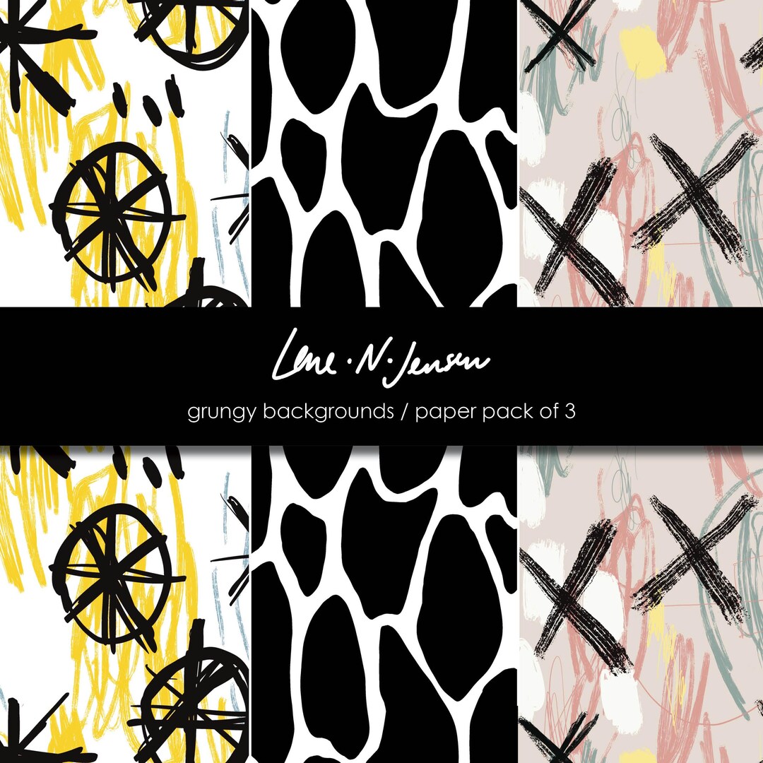 Digital Collage Paper Pack Urban Paper Printable Set of Three PNG Junk ...